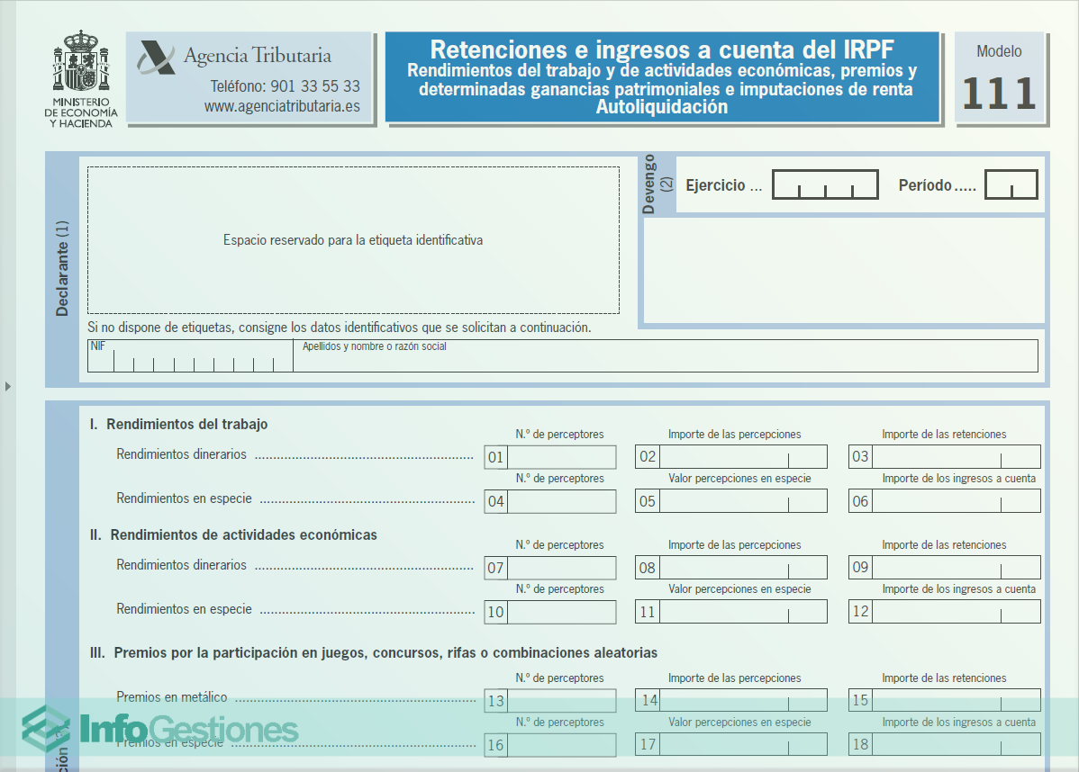 Cómo presentar el Modelo 111 Retenciones e ingresos a cuenta ...